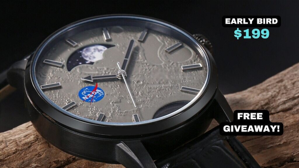 Get Ready for NASA Apollo 17 50th Anniversary Moon Meteorite Stone Watch