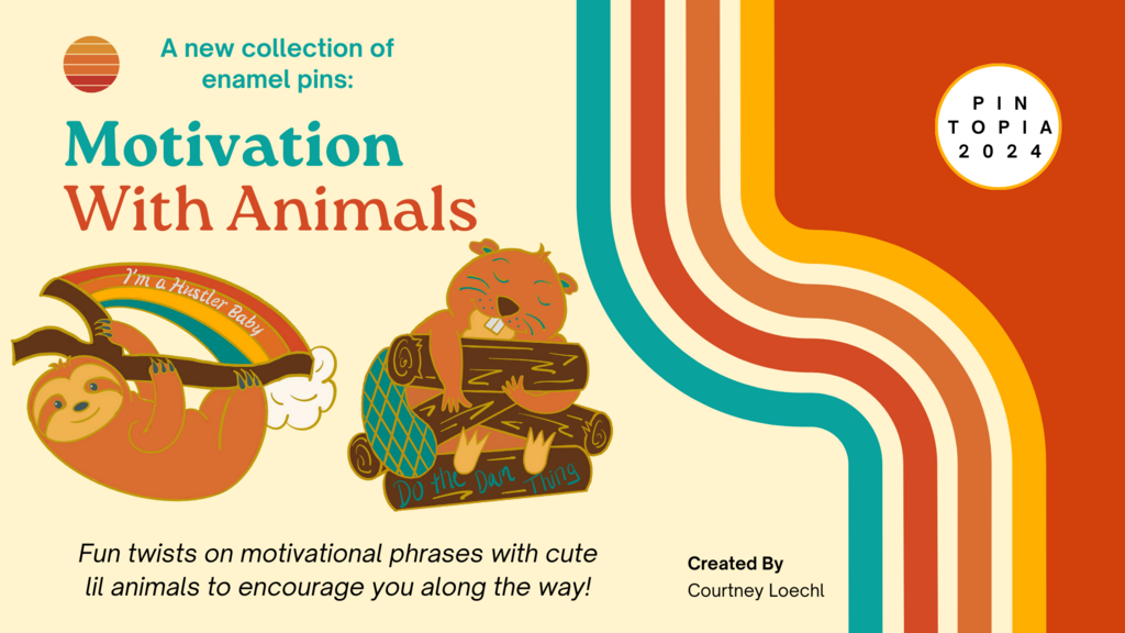 Motivation with Animals Enamel Pins