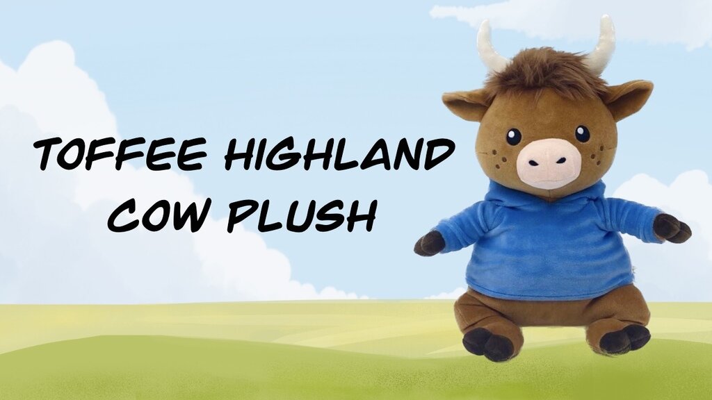 Get Ready for Toffee highland cow plush