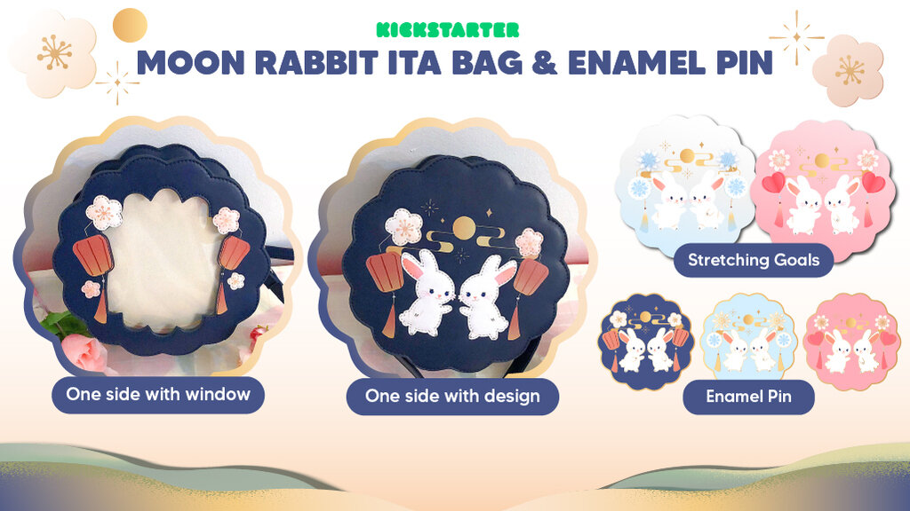 Project Updates for Moon Rabbit Ita Bag and Enamel Pin on BackerKit Page 1