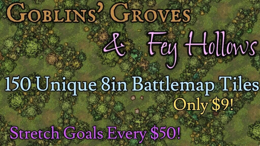 Project Updates for Goblin Groves and Fey Hollows: 8x8" Geomorph ...