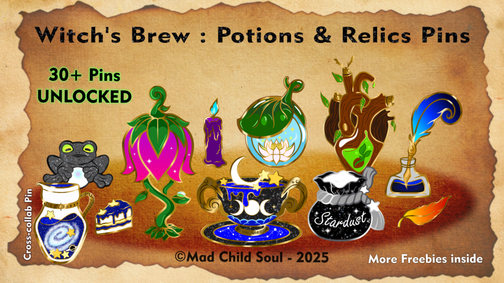 BackerKit Pledge Manager for Witch's Brew : Potions & Relics Pins