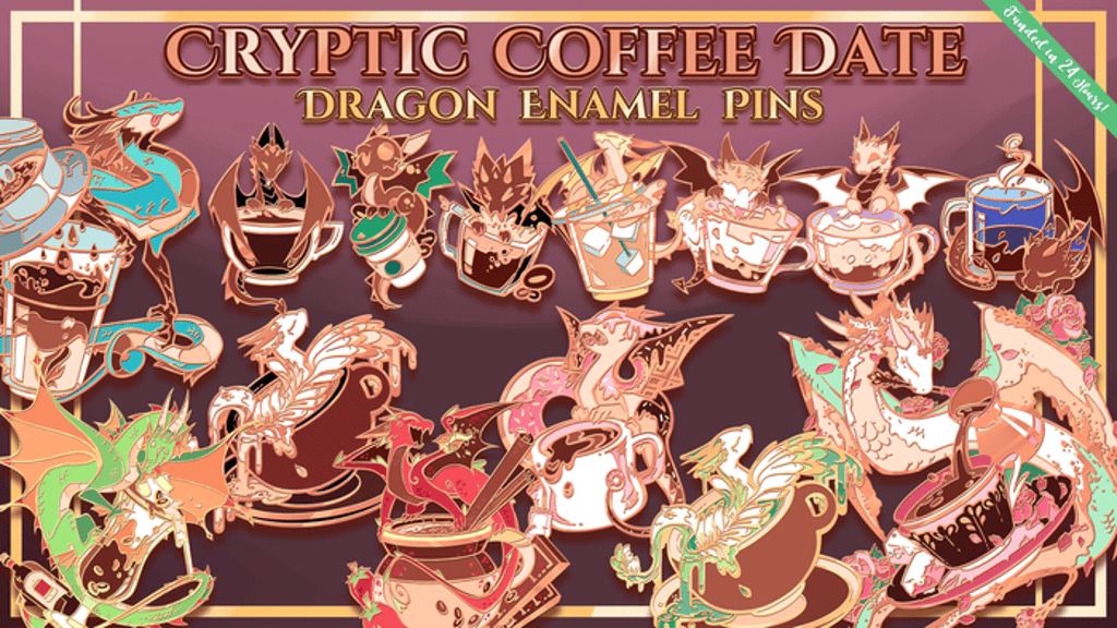 Project Updates for Cryptic Coffee Date - Dragon Enamel Pins on ...